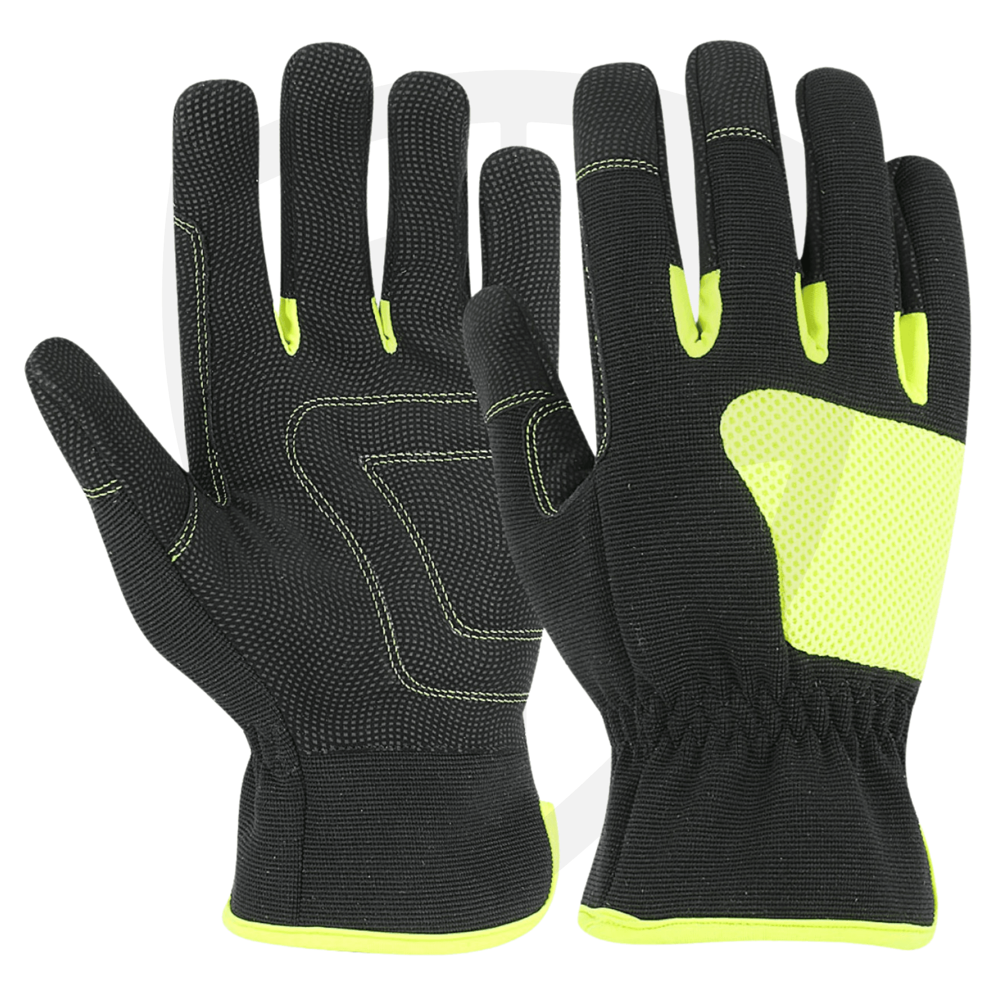 Cotton Back Synthetic Leather Gloves with Knit Wrist - Armor Leather